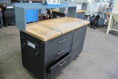 Machines Used | Torin Maple Top Cabinet Base Portable Workbench With ...