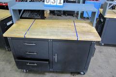 Machines Used | Torin Maple Top Cabinet Base Portable Workbench With ...
