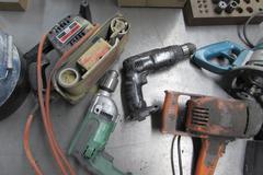 Machines Used | Electric Power Tools Including Sanders, Drills and Router