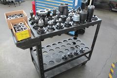 Machines Used | 50 Taper Tool Cart with Large Assortment of Cat-50 ...