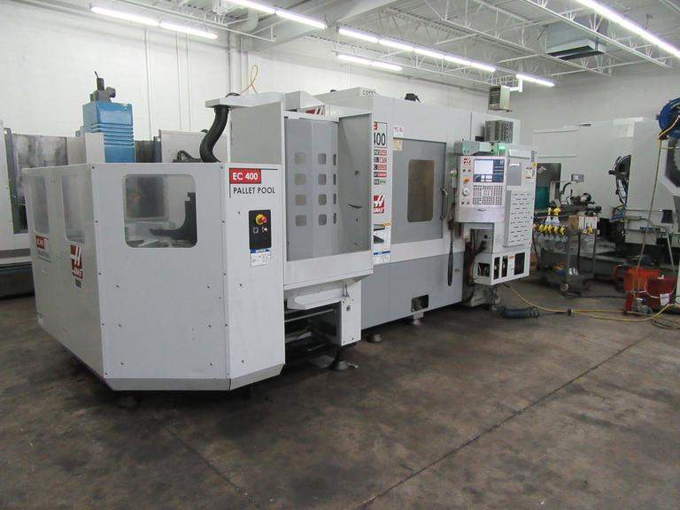 Haas EC-400PP CNC Horizontal Machining Center w (6) Multi-Pallet System ...
