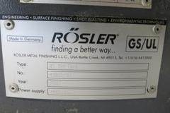 Machines Used | Rosler RT 150 Euro Deburring/Polishing Tumbler