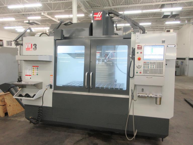 Haas VM-3 CNC Vertical Machining Center w 4th Axis Drive, Probing, 30 ...