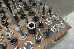 Machines Used | (72) Assorted Cat 50 Tool Holders. End Mill, Collet adn ...