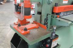 Piranha Model P-50 Hydraulic Ironworker with Punch Station, Angle Shear ...