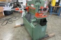 Piranha Model P-50 Hydraulic Ironworker with Punch Station, Angle Shear ...
