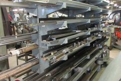 Machines Used | Adjustable Cantilever Style Stock Rack with Contents of ...