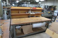 Machines Used | Wooden Bench with Upper Shelf, Shipping Material, (2 ...