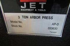 Machines Used | Jet Ap-3 3-Ton Arbor Press