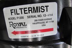 Machines Used | (2) Royal Model F1200 Mist Filters