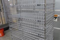 Machines Used | Uline Wire Rack w Secured Cage