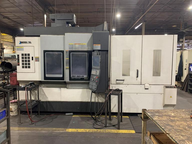 Okuma MB-56VB 3-Axis 50-Taper CNC Vertical Machining Center with (2) Station Side-Address Pallet ...