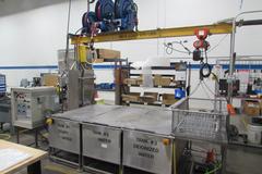 3-Station Aqueous Washdown System with Overhead Crane, Parts Basket and ...