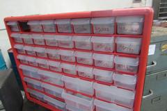 Machines Used | Two Plastic Organizers with Contents of Misc Pin Gages