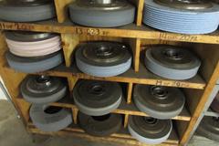 Machines Used | (2) Racks with Grinding wheels Mounted on Reishauer ...