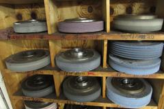 Machines Used | (2) Racks with Grinding wheels Mounted on Reishauer ...