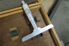 Machines Used | Mitutoyo 0-12" Depth Micrometer with Ratchet Thimble ...