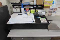 Machines Used | Formica Top Metal Leg, adjustable Height Workbench with ...