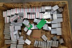 Machines Used | Crate of Aluminum Stock, Mostly 2.25" x 2.25" x 3.5" Blocks