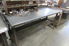 Machines Used | Steel Workbench with Lower Shelf and Wood Upper Shelf ...
