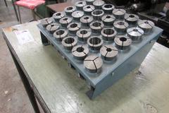 Machines Used | Hardinge 5C Collets and Metal Divider Storage Rack