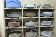 Machines Used | (2) Racks with Grinding wheels Mounted on Reishauer ...