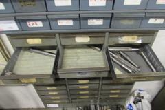 Machines Used | Tennsco30 Drawer Metal Cabinet with Contents and Stand ...