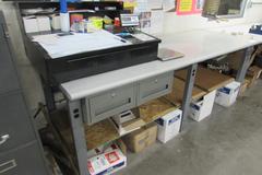 Machines Used | Formica Top Metal Leg, adjustable Height Workbench with ...