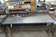 Machines Used | Steel Workbench with Lower Shelf and Wood Upper Shelf ...