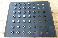 Machines Used | (31) Assorted ER11 Collets with Metal Rack and Collet ...