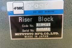 Machines Used | Mitutoyo Riser Block, Code No. 515-107, Catalog No. HMR-12
