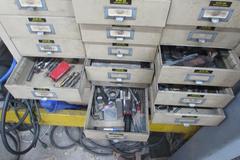 Machines Used | 33-Drawer Metal Cabinet with Contents of Perishable ...