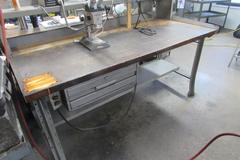 Machines Used | Metal Frame Work Bench with Solid Wood Top, 72" x 36" x ...