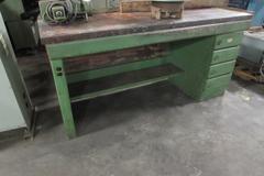 Machines Used | Equipto 4-Drawer Metal Frame WorkBench With Wood Top ...