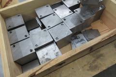 Machines Used | Pallet of Miscellaneous Steel Plates and Wood Box Mud ...