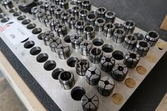 Machines Used | TG75 Collets with Aluminum Rack