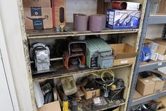 Machines Used | (2) Metal Shelves with Contents of Hydraulic Components ...