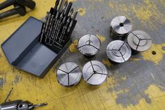 Machines Used | Machinist's Lot of Hardinge Collets, Drill Chucks, Tool ...