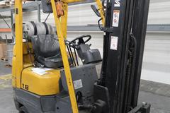Machines Used | TCM FGC18-3L 2850lb Capacity LP Powered Fork Lift with ...