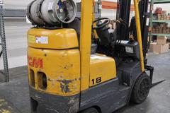 Machines Used | TCM FGC18-3L 2850lb Capacity LP Powered Fork Lift with ...