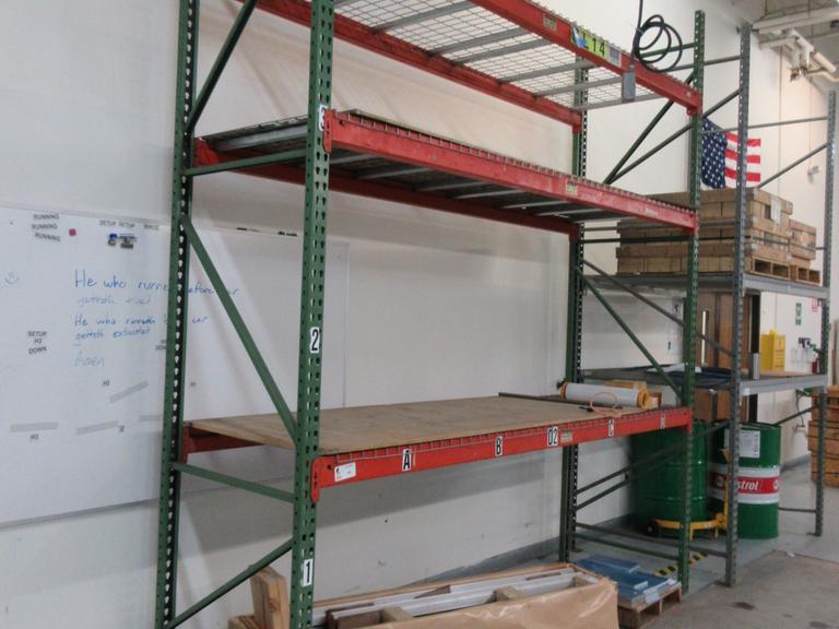 Machines Used | Teardrop Pallet Racking Bay: 127" x 36" x 144"