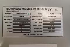 Machines Used | Bando Electronics 18KVA 3-Phase Transformer