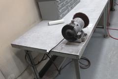 Machines Used | Wood Top Work Bench with Contents: Double End Buffer ...