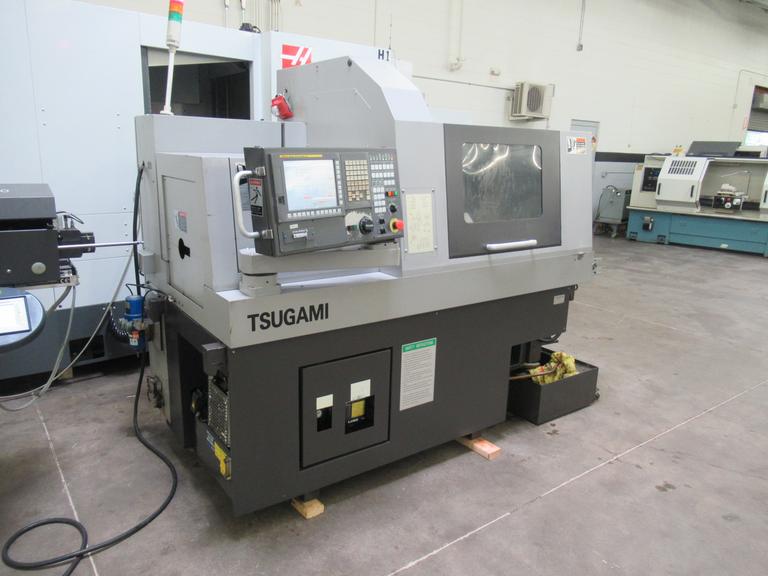 Tsugami S206 CNC Swiss Screw Machine with FMB Turbo 2-20 12' Magazine ...