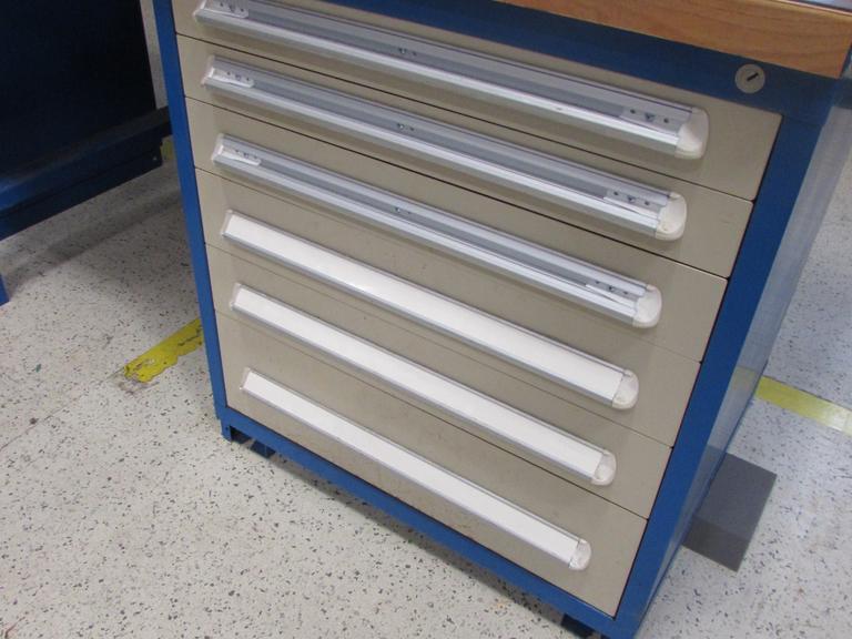 Machines Used | Stanley Vidmar Cabinet Base Work Bench with Maple Top ...