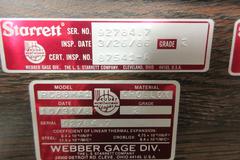 Machines Used | Starrett Webber Metric Gage Block Set, 1.0005 to 100mm ...