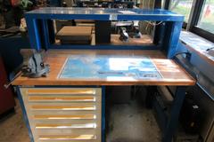 Machines Used | Stanley Vidmar Cabinet Base Work Bench with Maple Top ...