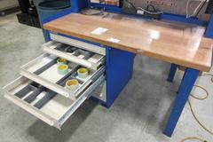 Machines Used | Stanley Vidmar Cabinet Base Work Bench with Upper Shelf ...