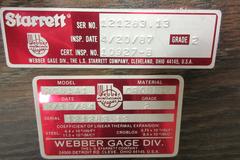 Machines Used | Starrett Webber Gage Block Set Including Standard Set ...