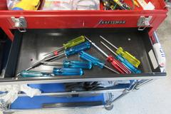 Machines Used | Metro Cart with Craftsman 4-Drawer Tool Box and ...